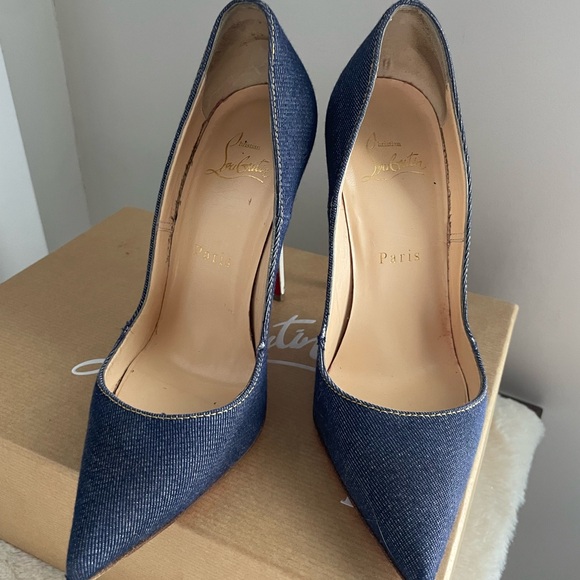 Christian Louboutin | Shoes | Louboutin So Kate Denim Stilettos | Poshmark